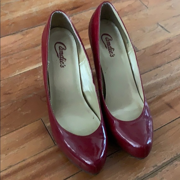 Candie's | Shoes | Deep Red Candies Heels | Poshmark
